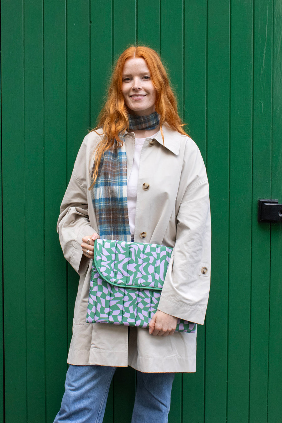 16” Laptop Sleeve | Wavy Check – Kind Bag