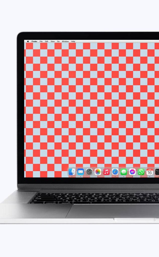 Red and Blue Checkerboard | Digital Laptop Wallpaper – Kind Bag