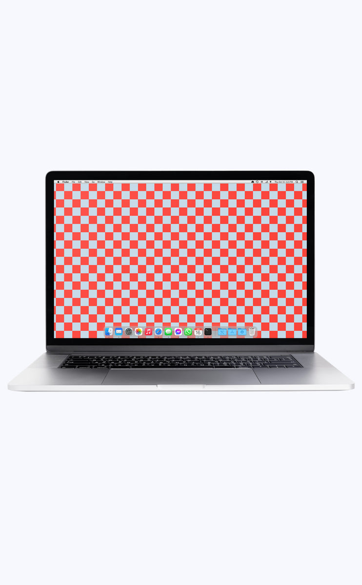 Red and Blue Checkerboard | Digital Laptop Wallpaper – Kind Bag