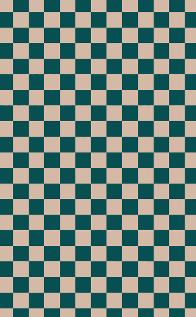 Teal and Beige Checkerboard | Digital Laptop Wallpaper – Kind Bag