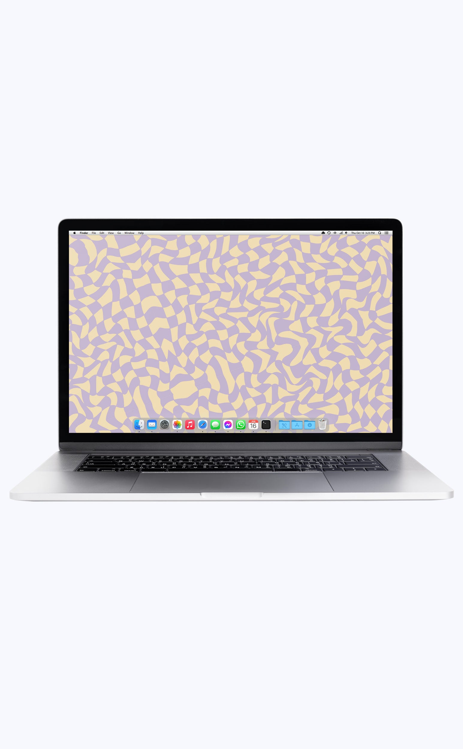 Purple Wavy Check | Digital Laptop Wallpaper – Kind Bag
