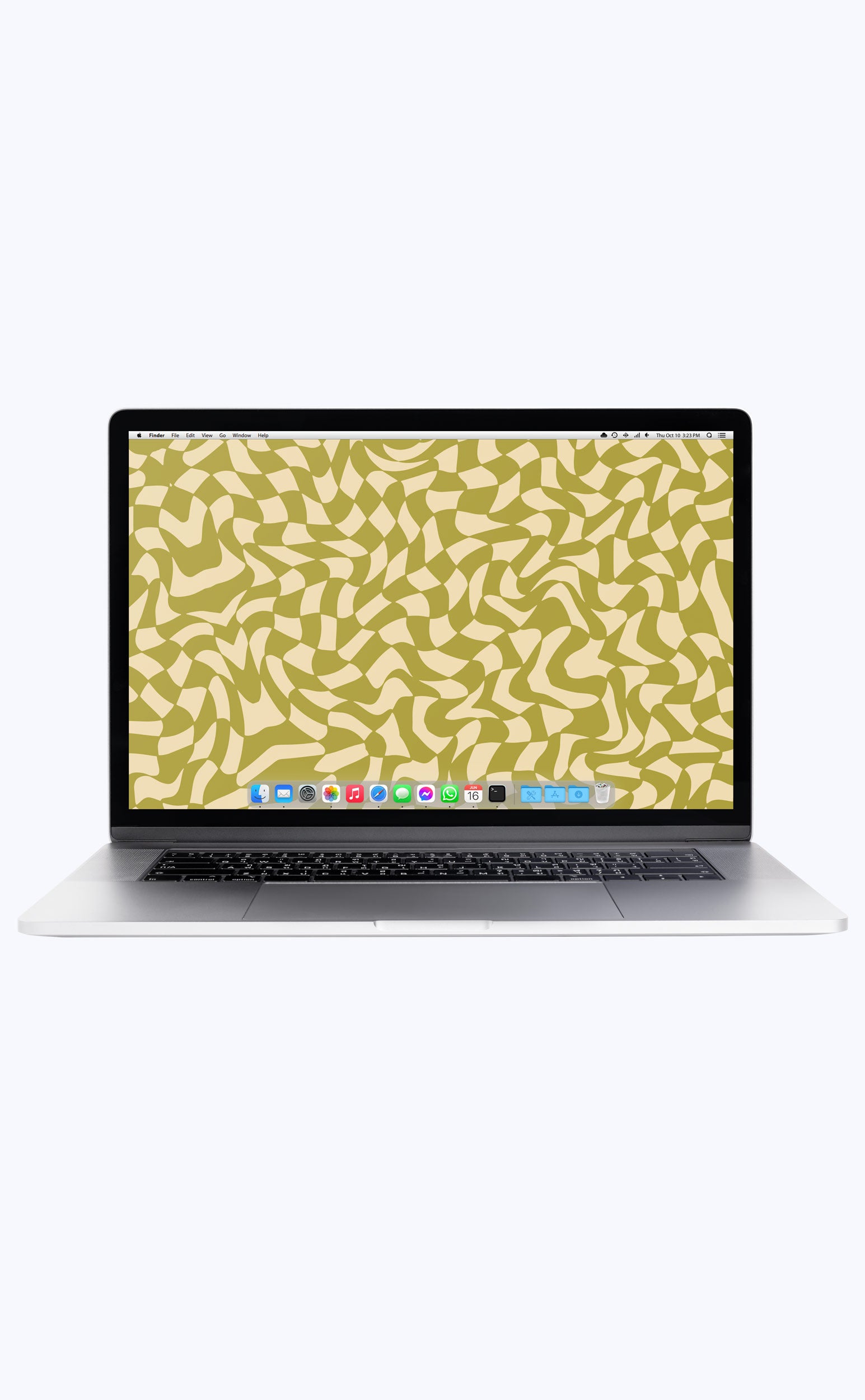 Yellow Wavy Check | Digital Laptop Wallpaper – Kind Bag