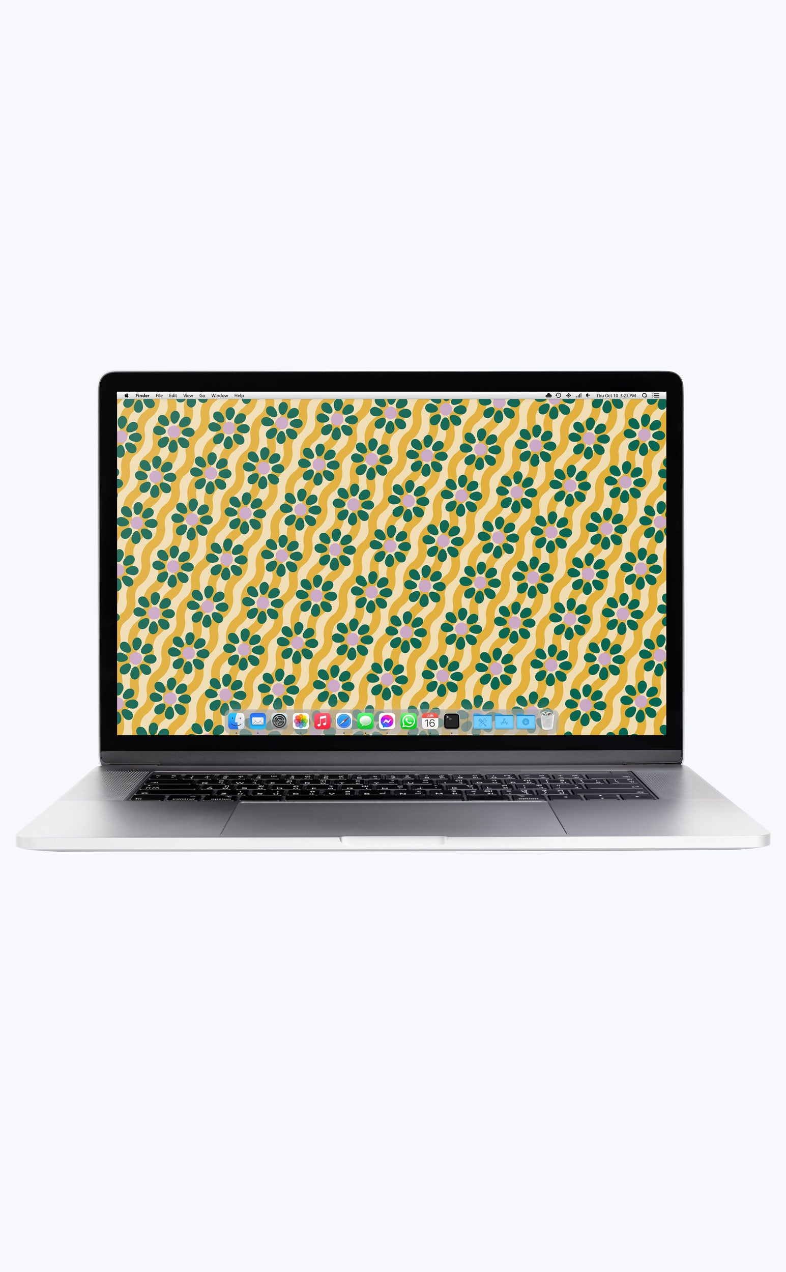 Yellow Wavy Daisy | Digital Laptop Wallpaper – Kind Bag